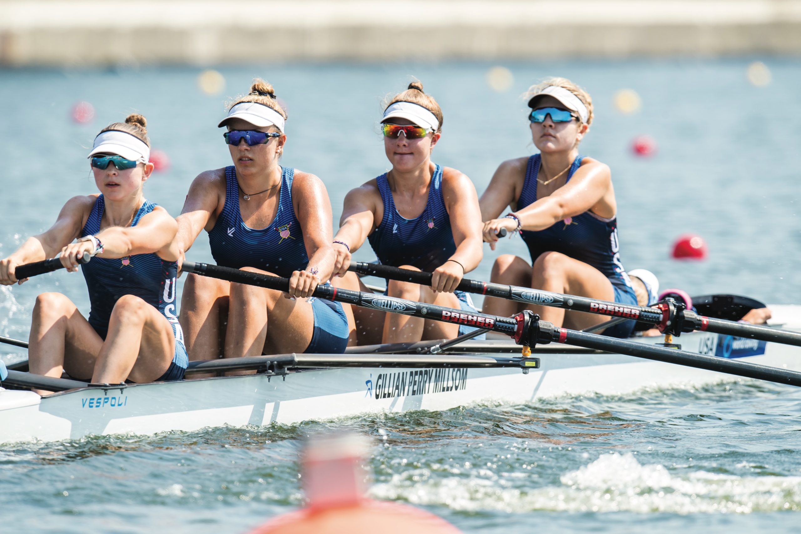 Rowing Team And Coach