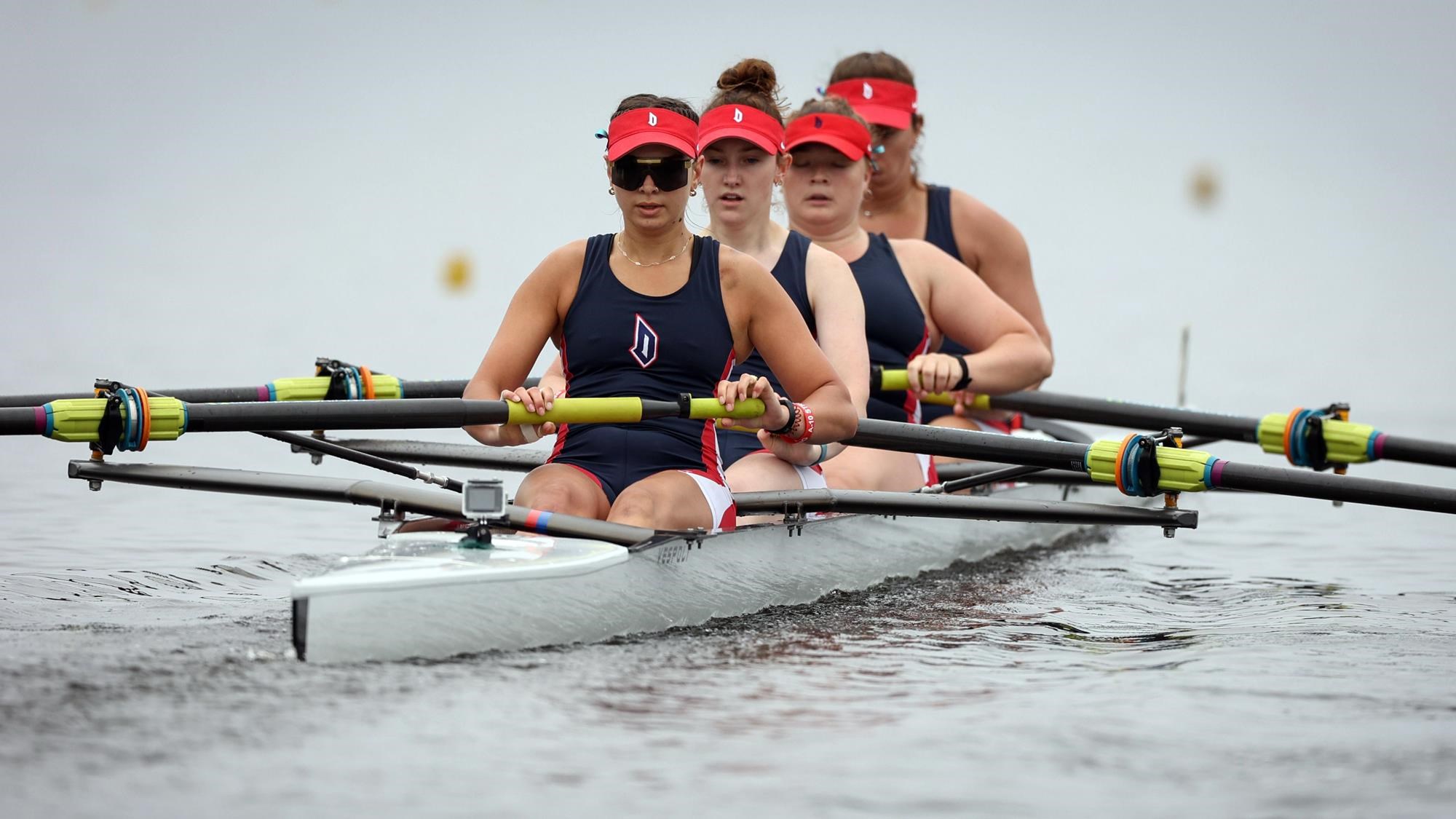 Rowing Team And Coach